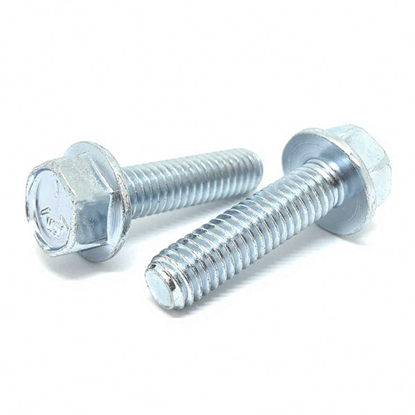 3/8-16x1/2" Grade 5 Hex Flange Bolts Zinc Clear — flangebolts.com