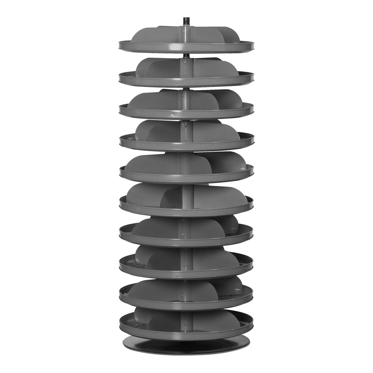 17" Metal Revolving Rotabin with 10 Shelves — flangebolts.com