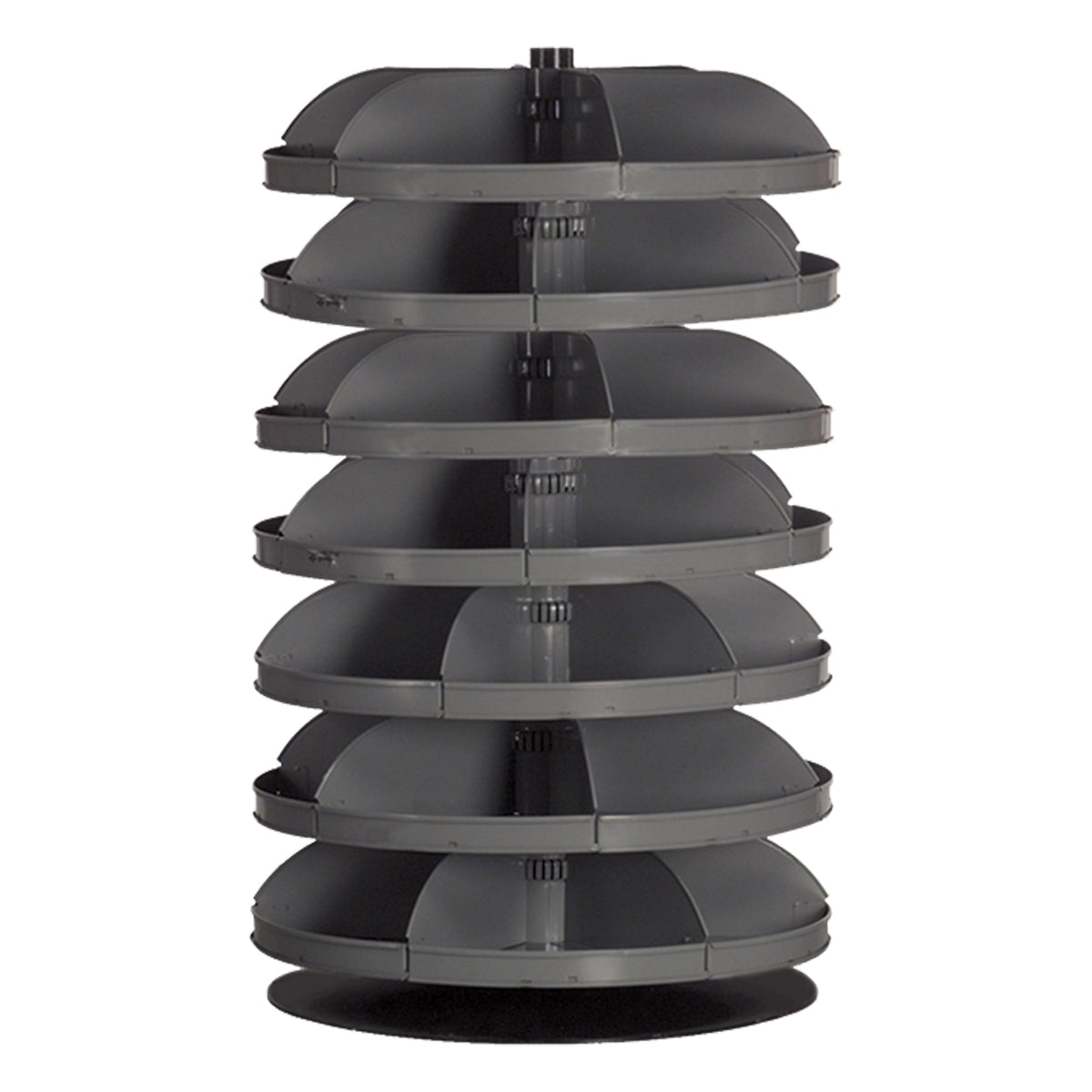 34" Metal Revolving Rotabin with 7 Shelves — flangebolts.com