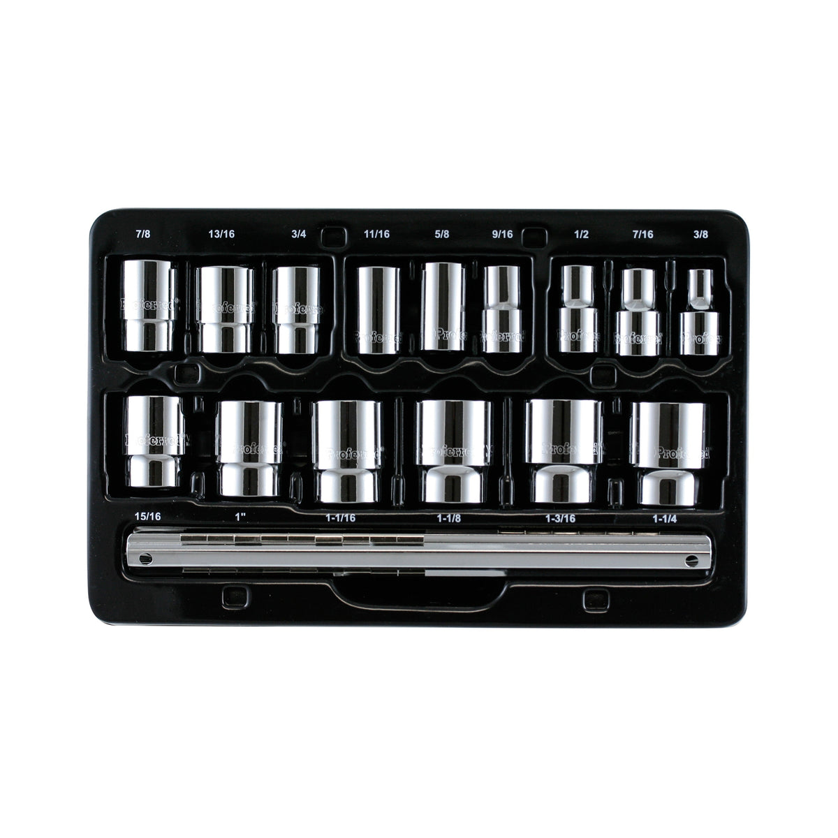 15 Piece Proferred 12 Point Standard Inch Socket Set (1/2" Drive) — flangebolts.com
