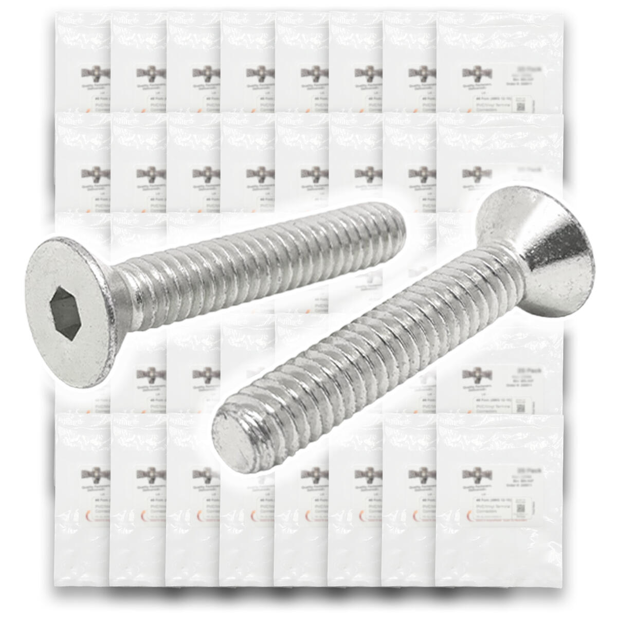 Metric Stainless A2-70 Flat Head Socket Cap Screws - 1510 PCS — flangebolts.com